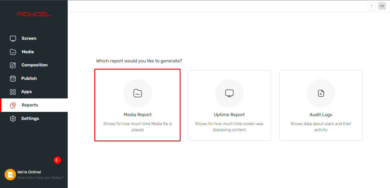 How to check media playback report in Pickcel Digital Signage?